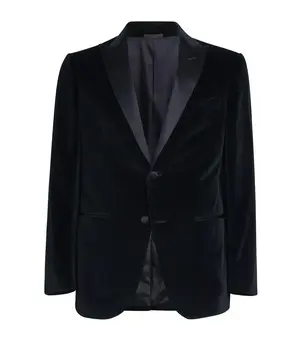 Corneliani Velvet Blazer - Navy