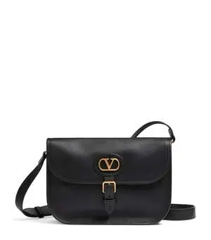 Valentino Garavani Leather Antibes Shoulder Bag - Black