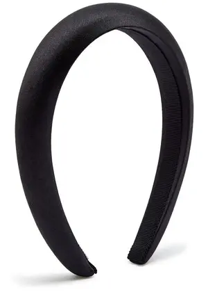 JENNIFER BEHR Tori Padded Silk-satin Headband - Black