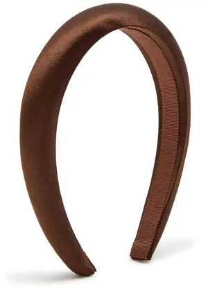 JENNIFER BEHR Tori Padded Silk-satin Headband - Brown