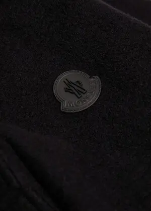 Moncler Boiled Wool Overshirt - Black