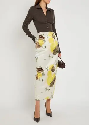 Bernadette Damian Floral-print Midi Skirt