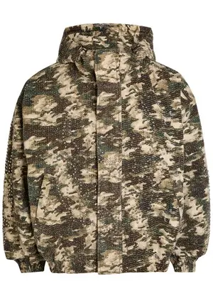 CHEW FOREVER Camo Studded Hooded Parka Jacket - Multicoloured 1