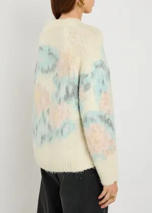 Bernadette Floral-intarsia Silk Jumper