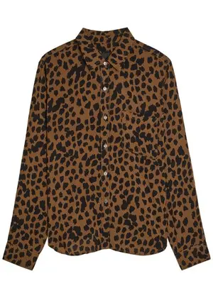 Rails Josephine Leopard-print Jersey Shirt - Multicoloured