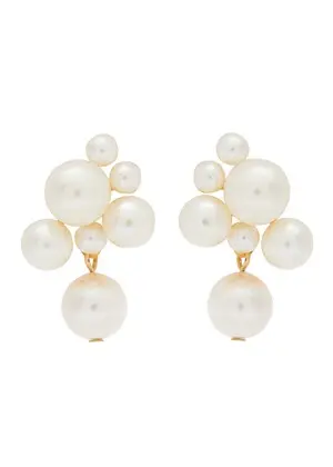 JENNIFER BEHR Perlita Gold-Plated Drop Earrings