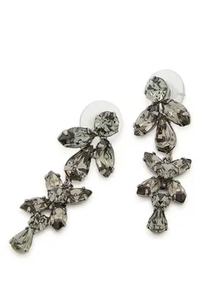 JENNIFER BEHR Liss Crystal-embellished Drop Earrings - Black