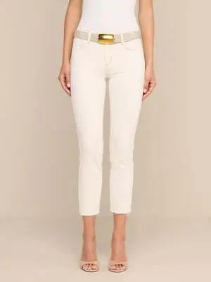 L'Agence Sada Slim-leg Cropped Jeans - Macadamia