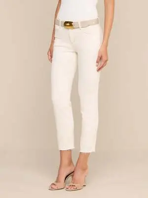L'Agence Sada Slim-leg Cropped Jeans - Macadamia
