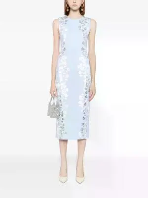 Cynthia Rowley Floral-print Midi Dress - Blue