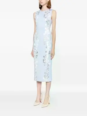 Cynthia Rowley Floral-print Midi Dress - Blue
