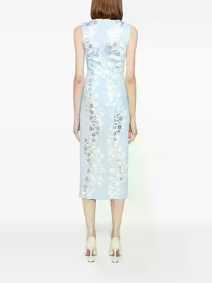 Cynthia Rowley Floral-print Midi Dress - Blue