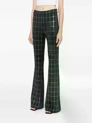 Cynthia Rowley Checked Flared Trousers