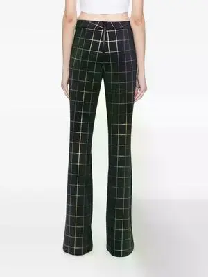 Cynthia Rowley Checked Flared Trousers