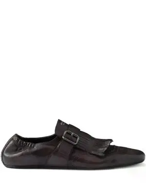 Prada Shuffle Fringed Monk Strap Shoes
