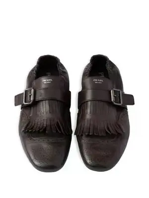 Prada Shuffle Fringed Monk Strap Shoes