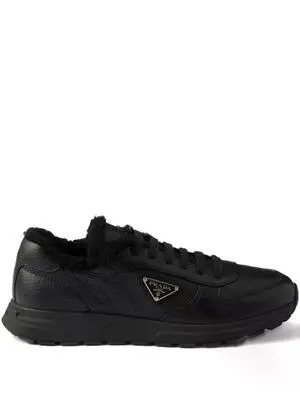 Prada Prax Leather Sneakers - Black