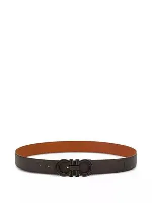 FERRAGAMO Gancini Reversible Belt - Brown
