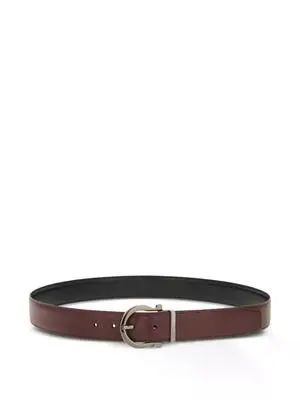 FERRAGAMO Reversible Gancini Belt - Brown
