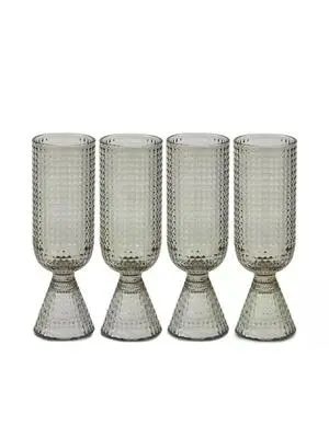 POLSPOTTEN Rooftop Champagne Glasses - Grey