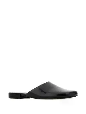 THE ROW Penelope Leather Mules - Black