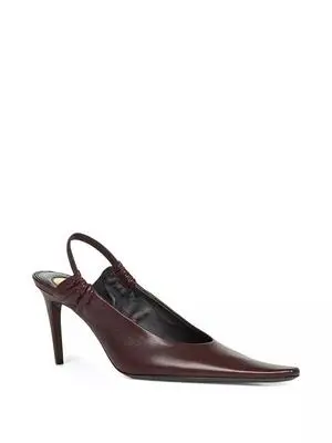 Saint Laurent 75mm Anne-marie Slingback Pumps - Red