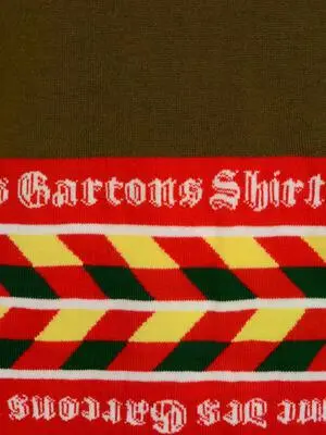 Comme Des Garçons Striped-panel Sweater