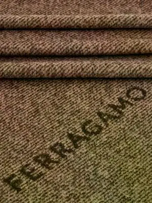 FERRAGAMO Jacquard Fringed Scarf - Brown