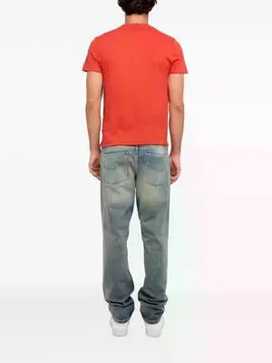 Zadig&Voltaire Henley U-neck Short-sleeve T-shirt - Orange