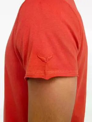 Zadig&Voltaire Henley U-neck Short-sleeve T-shirt - Orange