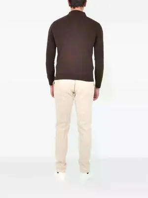 FRANZESE COLLECTION Ribbed Polo Shirt - Brown