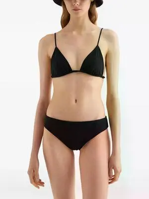 JIL SANDER Jersey Texture Bikini Bottom - Black