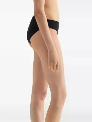 JIL SANDER Jersey Texture Bikini Bottom - Black