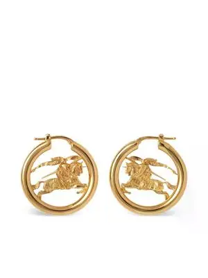 Burberry Equestrian Knight Hoop Earrings - Gold