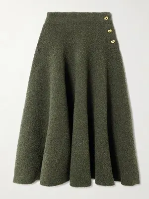 Bottega Veneta Wool-blend Bouclé Midi Skirt