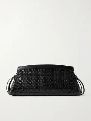 Staud Maude Woven Leather Clutch