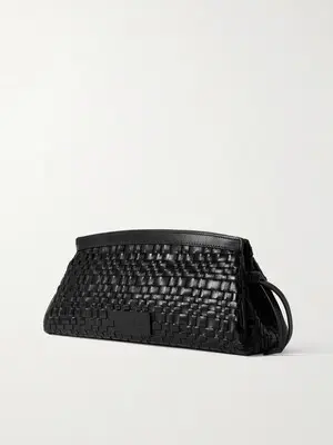 Staud Maude Woven Leather Clutch