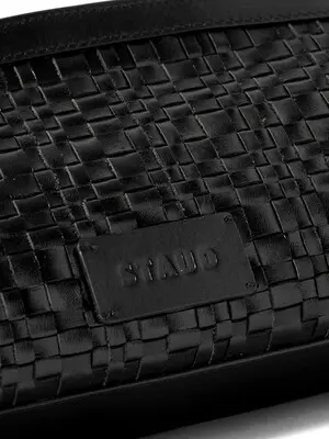 Staud Maude Woven Leather Clutch