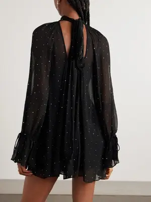 Staud Roux Crystal-embellished Mini Dress