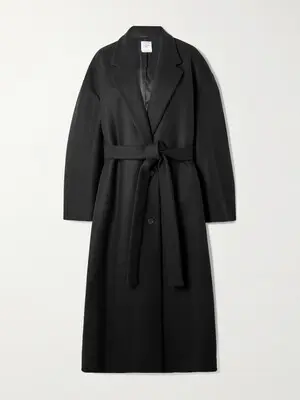 Calvin Klein Beatrice Belted Wool And Cashmere-blend Coat