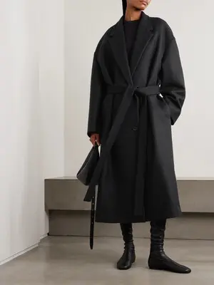 Calvin Klein Beatrice Belted Wool And Cashmere-blend Coat