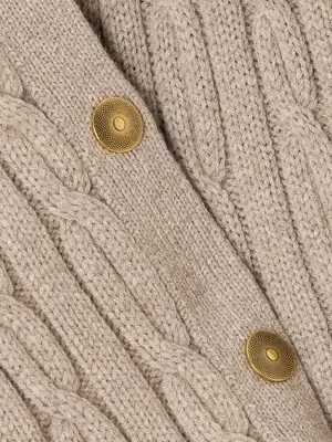 Loro Piana Cable-knit Cashmere-blend Cardigan
