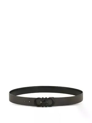 FERRAGAMO Reversible Gancini Belt - Black