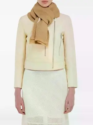 FERRAGAMO Gancini-motif Wool Scarf - Neutrals