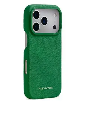 MAISON DE SABRE Leather Iphone 17 Pro Case - Green
