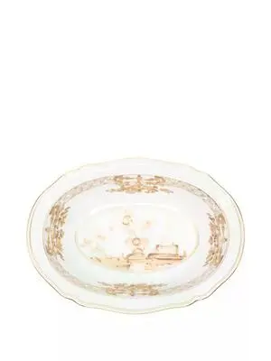 GINORI 1735 Orienel Italiano Floral Decorative Tray - White