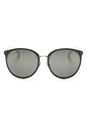 Linda Farrow Kings Round-frame Sunglasses - Gold