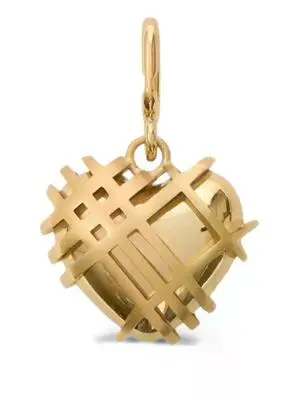 Burberry Check-heart Charm - Gold