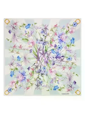 FERRAGAMO Gaia-print Silk Scarf - Neutrals