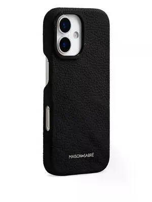 MAISON DE SABRE Leather Iphone 17 Case - Black